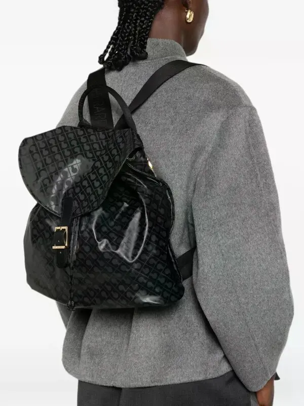 GHERARDINI Logo Print Buckle-fastening Backpack