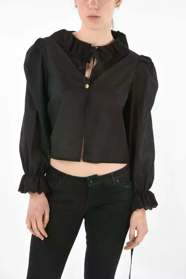 AURORE VAN MILHEM Ruffled-cuff Blouse