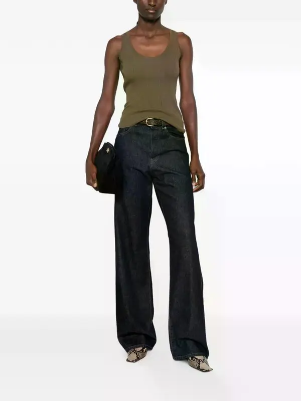 Max Mara Editta Ribbed Knit Tank Top - Green