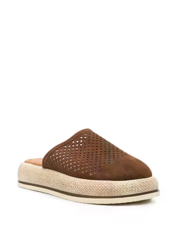 SERGIO MORETTI FIRENZE Perforated Platform Mules