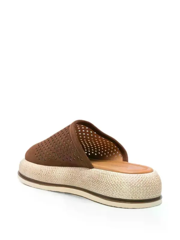 SERGIO MORETTI FIRENZE Perforated Platform Mules