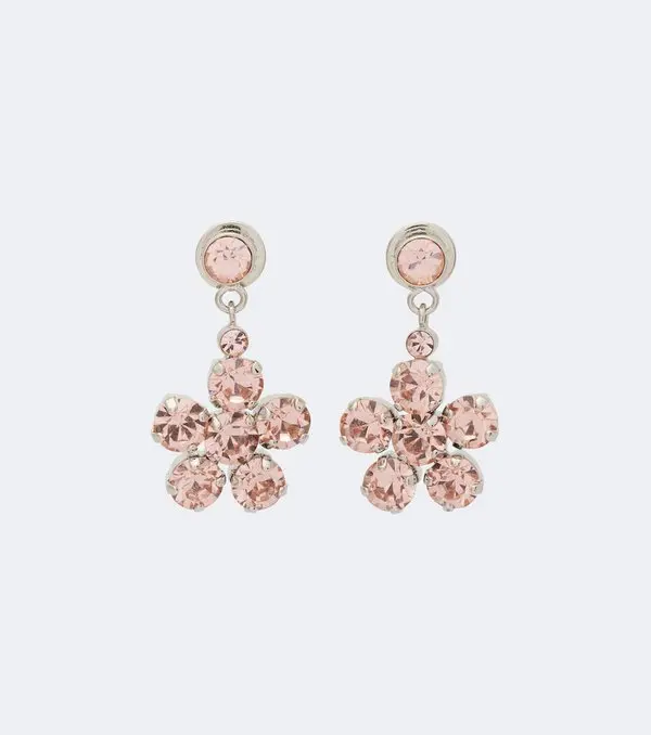 Simone Rocha Crystal-embellished Drop Earrings - Pink