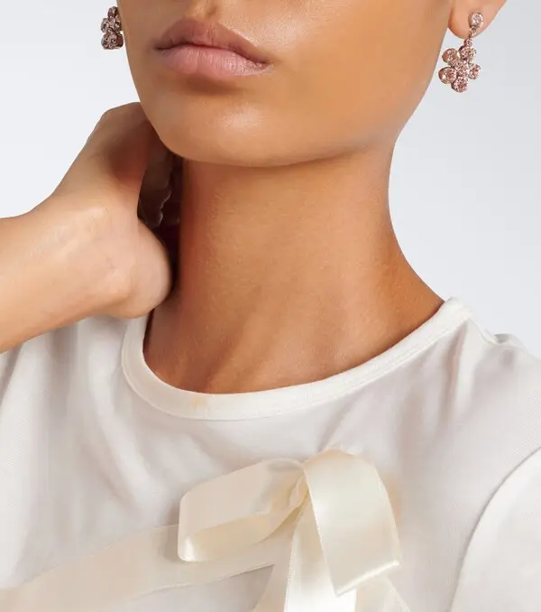 Simone Rocha Crystal-embellished Drop Earrings - Pink