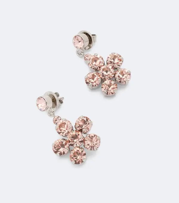 Simone Rocha Crystal-embellished Drop Earrings - Pink