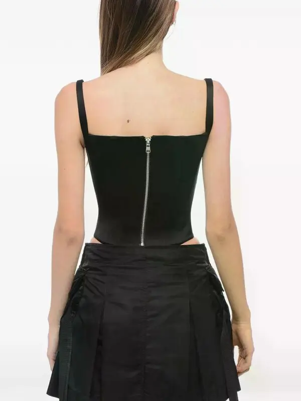 LAQUAN SMITH Square Neck Sleeveless Corset Top