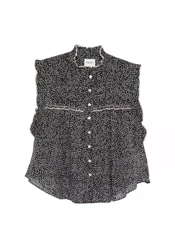 MARANT ETOILE Dersia Polka-dot Blouse - Black