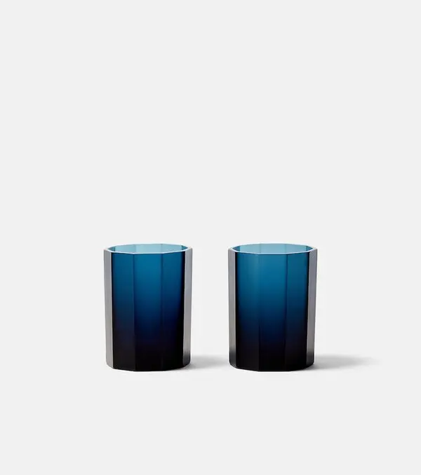 NASONMORETTI Dodeca Set Of 2 Glass Tumblers - Blue
