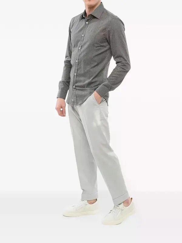 Brian Dales Polka-dot French-collar Shirt