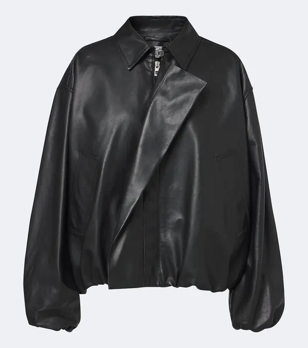 Loewe Leather Blouson Jacket - Black