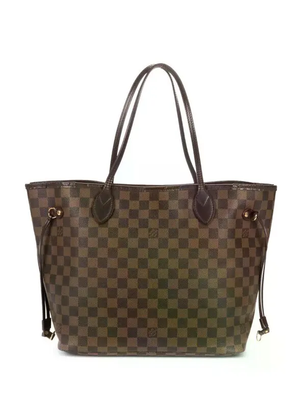 LOUIS VUITTON Neverfull Damier Ebène Tote Bag - Brown