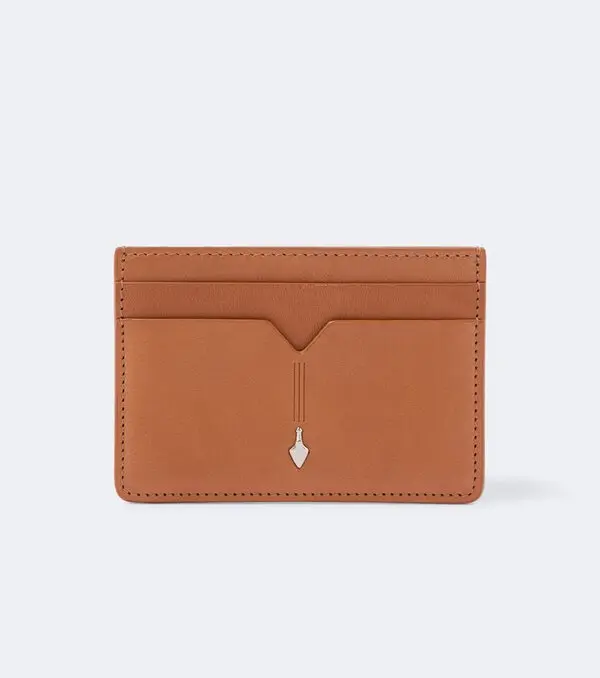 JACQUES MARIE MAGE Theodore Leather Card Holder - Brown