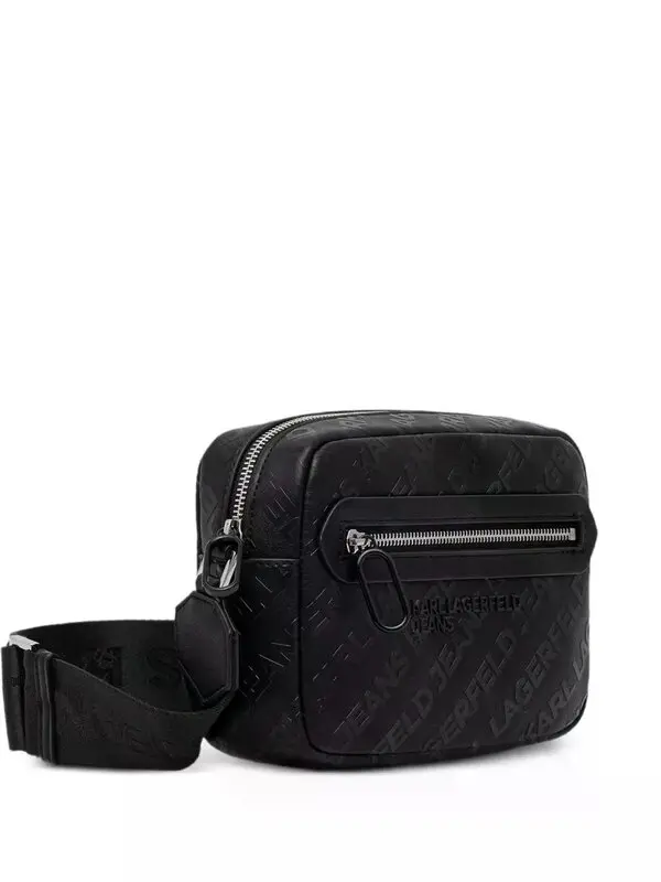 Karl Lagerfeld Logo Embossed Belt Bag - Black