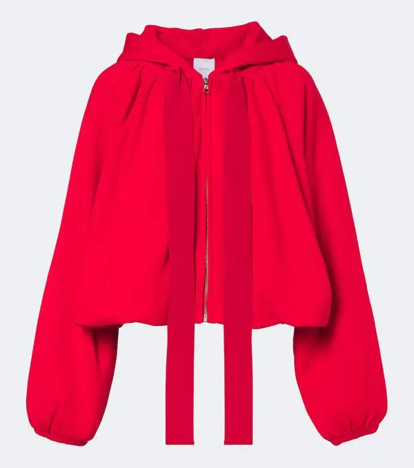 PATOU Cotton Zip-up Hoodie With Drawstring Hood
