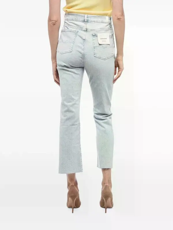 SEVEN Raw-hem Flared-leg Cropped Jeans