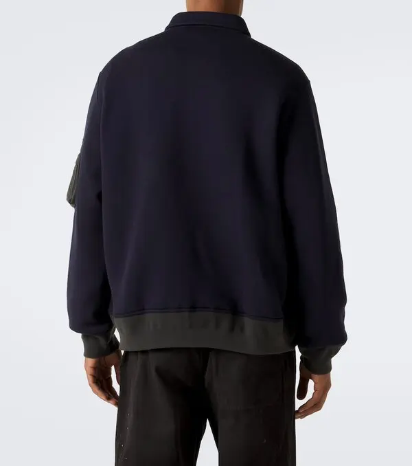 Sacai Cotton-blend Polo Sweatshirt