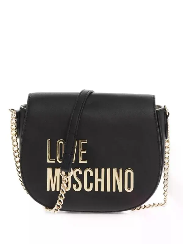 Moschino Eco Leather Shoulder Bag - Black