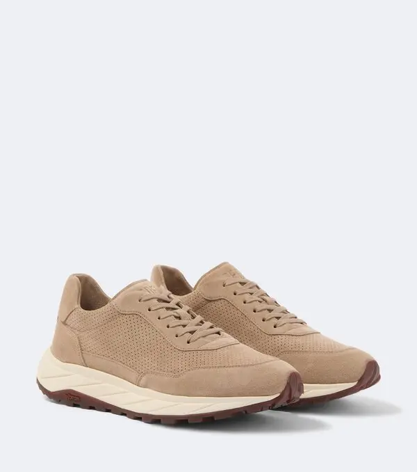 Fedeli Suede Trimmed Sneakers