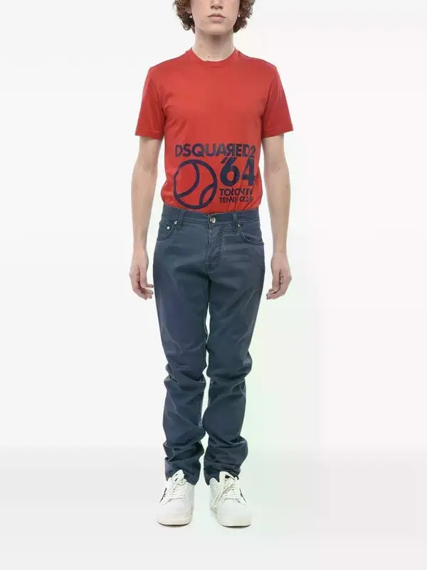Corneliani Straight-fit Jeans With Embroidered Logo