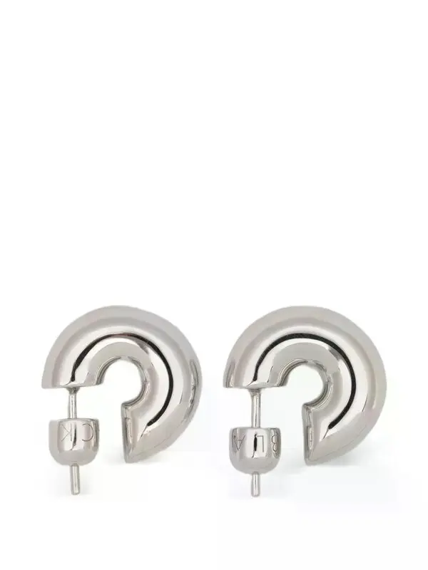 MARIA BLACK Medium Prima Hoop Earring - Silver