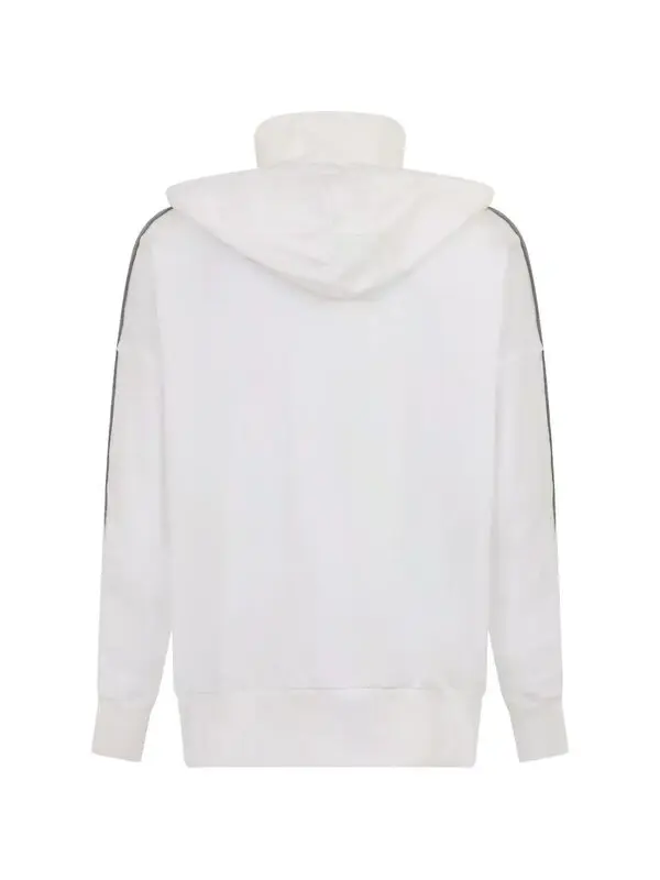 MOORER Contrast-panel Zip-up Hoodie