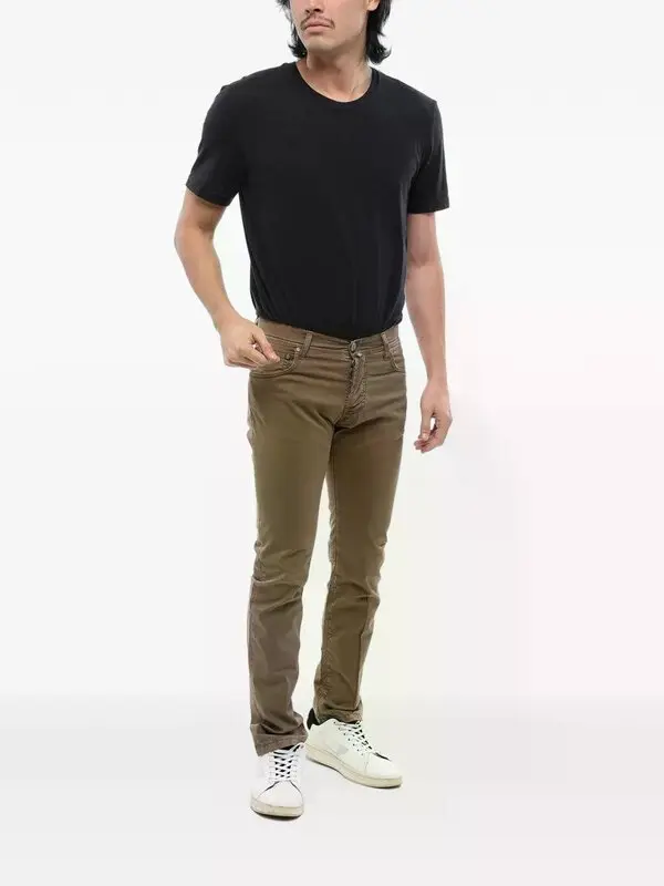 Corneliani Five-pockets Cotton Trousers - Brown