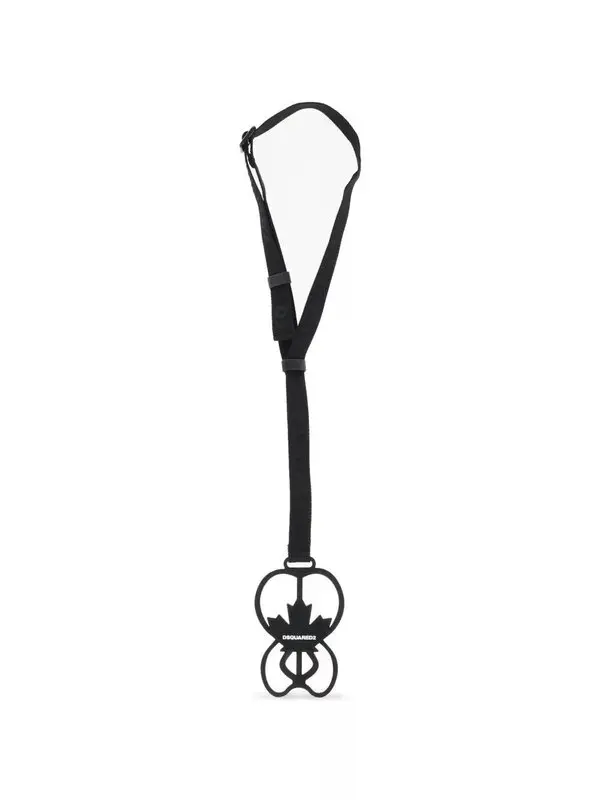 Dsquared2 Maple-leaf Adjustable-strap Phone Holder - Black