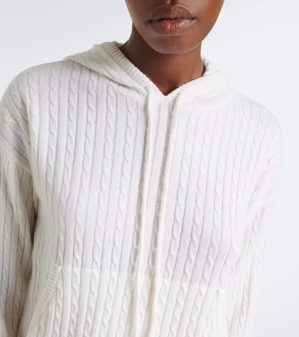 Eleventy Cable-knit Cashmere Hoodie