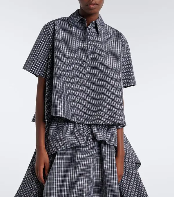Loewe Checked Cotton-blend Shirt - Black