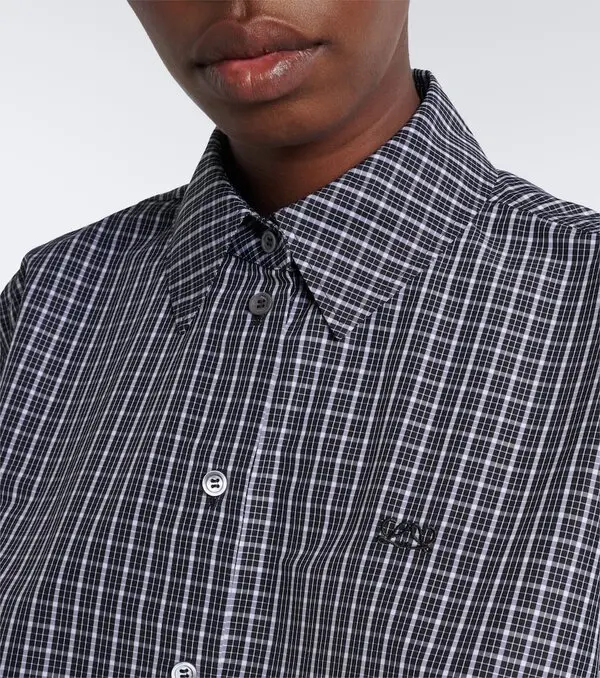 Loewe Checked Cotton-blend Shirt - Black