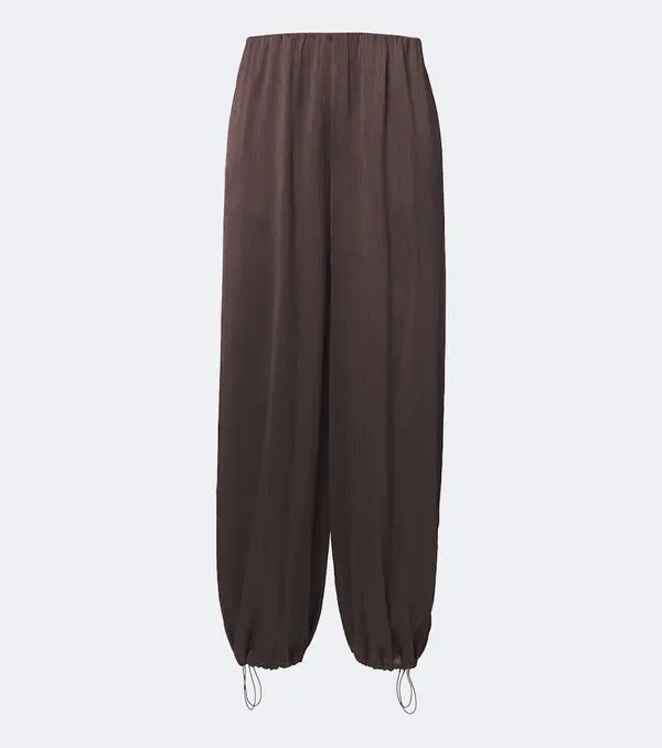 Vince Crinkled Pliss� Balloon Pants - Brown
