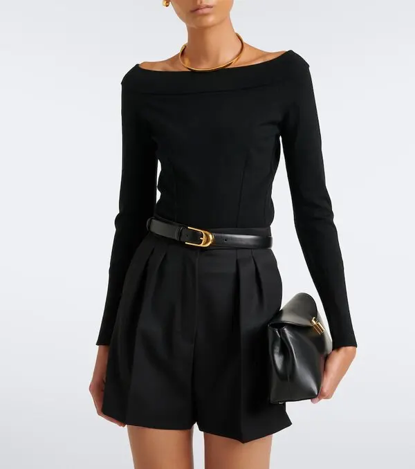 Max Mara Ribbed Wool-blend Sweater - Black