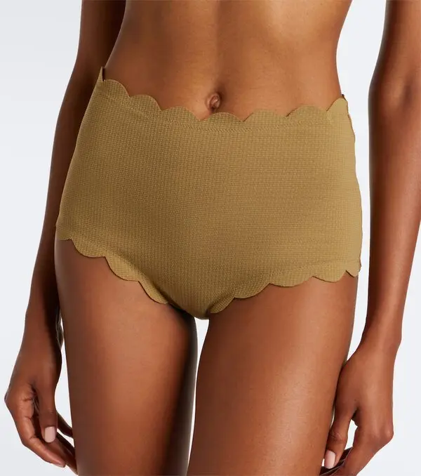 Marysia Santa Monica Scalloped Bikini Bottoms - Beige