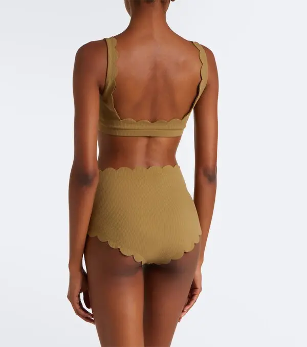 Marysia Santa Monica Scalloped Bikini Bottoms - Beige