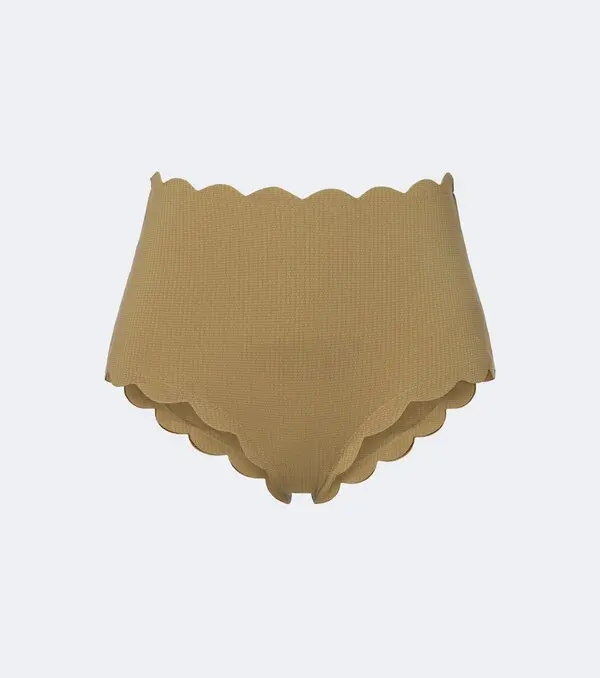 Marysia Santa Monica Scalloped Bikini Bottoms - Beige
