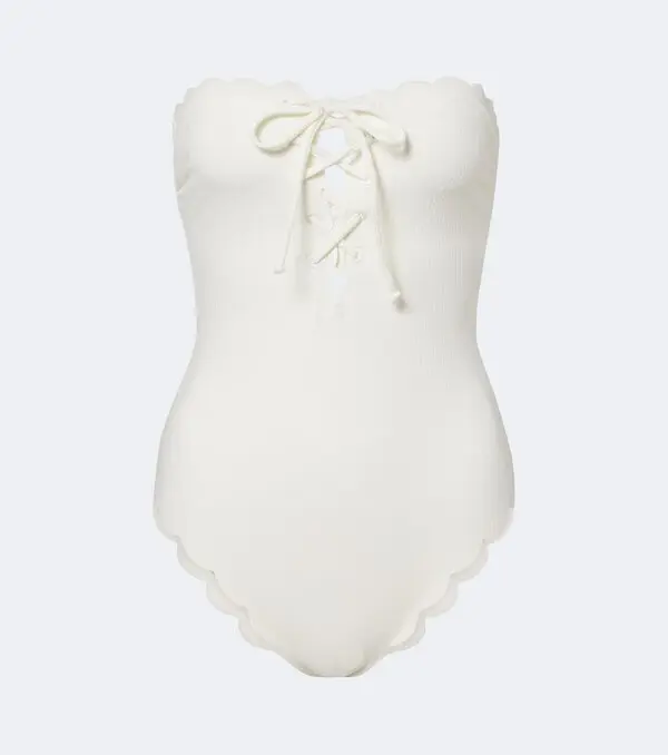 Marysia Riviera Scalloped Swimsuit - White