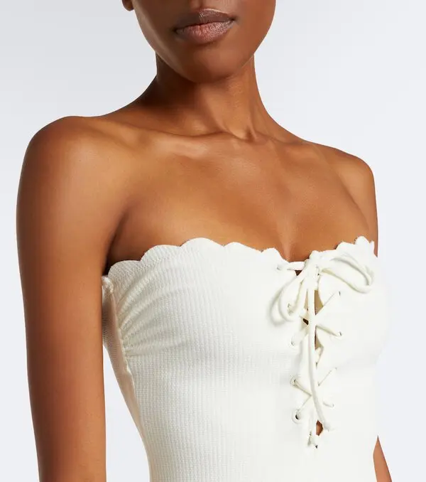 Marysia Riviera Scalloped Swimsuit - White