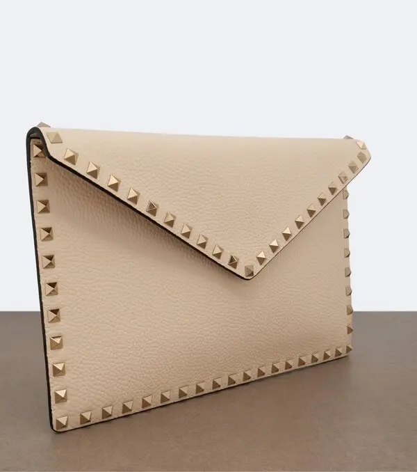 Valentino Garavani Large Leather Pouch - White