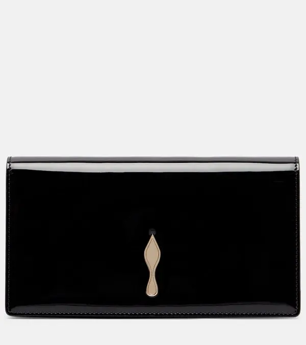 CHRISTIAN LOUBOUTIN Bettina Small Patent Leather Clutch - Black