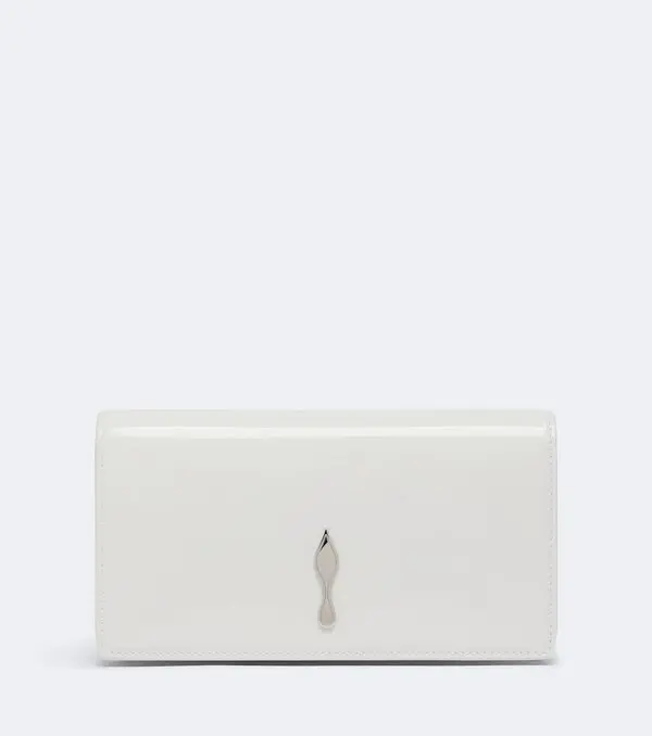 CHRISTIAN LOUBOUTIN Bettina Small Patent Leather Clutch - White
