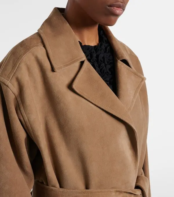 Khaite Alder Belted Suede Jacket