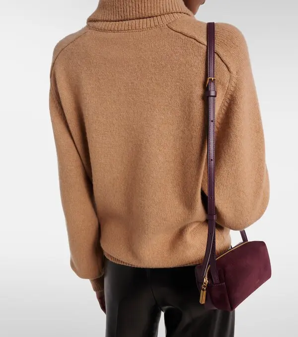 Khaite Kye Mini Suede Crossbody Bag