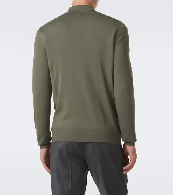 Canali Virgin Wool Polo Sweater