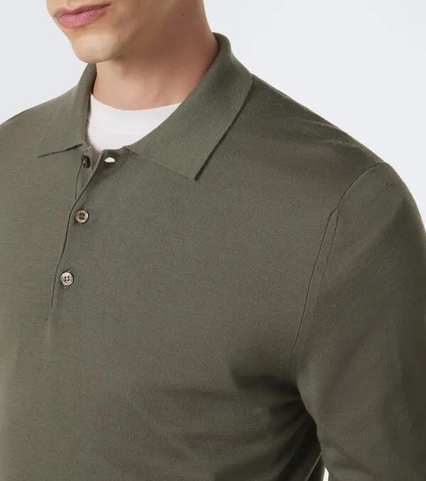 Canali Virgin Wool Polo Sweater