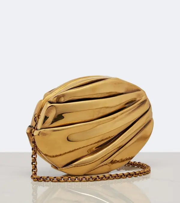 Chloé Pliss� Mini Copper And Brass Shoulder Bag