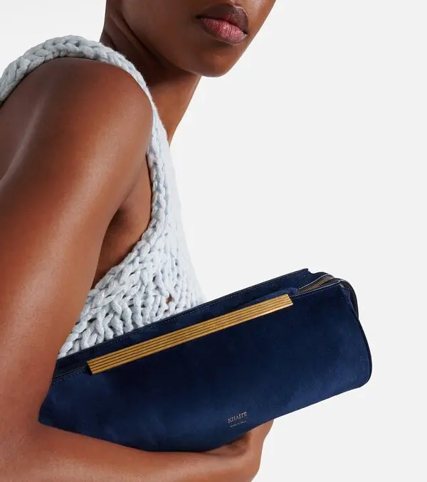 Khaite Donna Suede Clutch