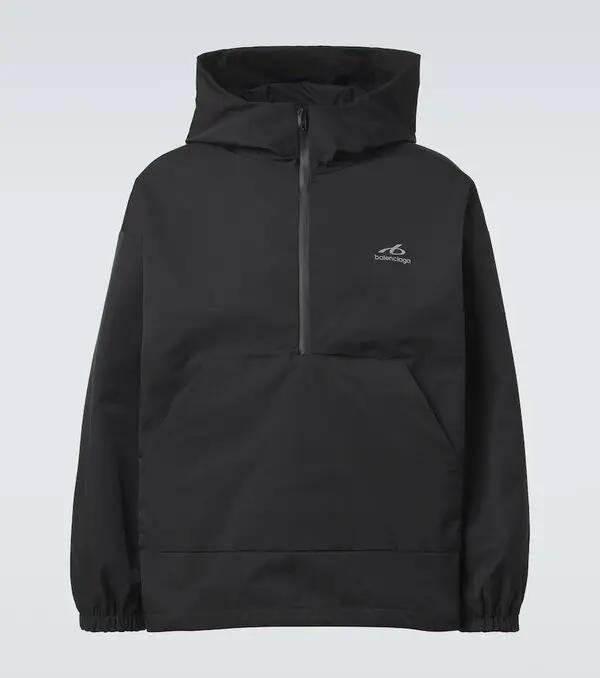 Balenciaga Technical Half-zip Sweatshirt - Black