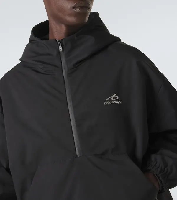 Balenciaga Technical Half-zip Hooded Sweatshirt