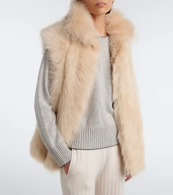 Eleventy Cashmere Cable Knit Vest - Grey
