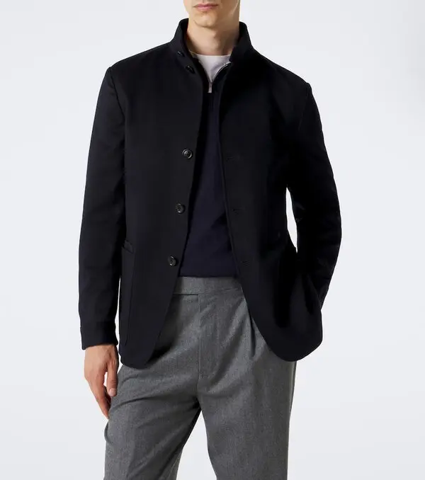 Zegna Il Conte Cashmere Jacket Navy - Blue