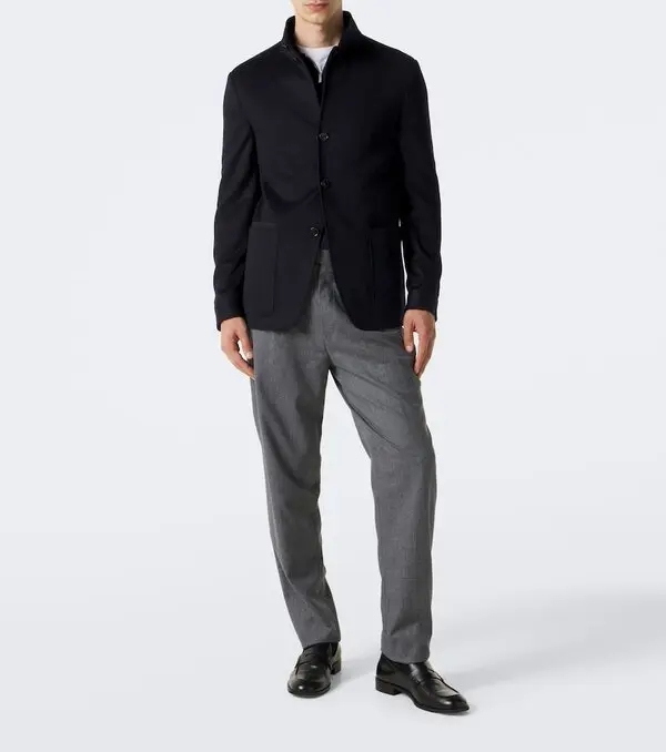 Zegna Il Conte Cashmere Jacket Navy - Blue
